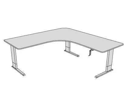 Accella Adjustable Perfect Corner Desk