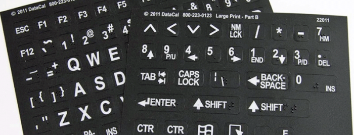 Large Print Braille Keyboard Labels