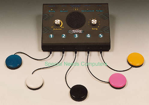 Quintet: Learn about switches and turn-taking while playing music.