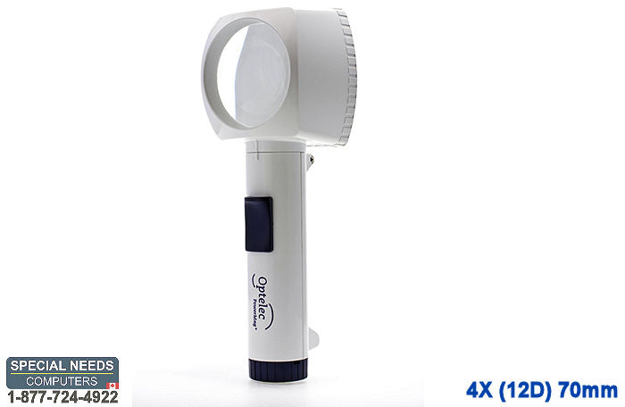 Optelec PowerMag+ Illuminated Stand Magnifier 4X (12D) 70mm